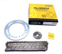 China High Tensile Steel Motorcycle Chain And Sprocket Kit For Honda NXR 150 BROSS for sale