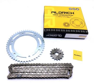 China High Tensile Steel Motorcycle Chain And Sprocket Kit For Honda NXR 150 BROSS for sale