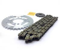 China Heavy Duty C45 Steel Chain And Sprocket Set LF110 428H 102L 36T For Motorbike for sale