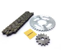 China Heavy Duty C45 Steel Chain And Sprocket Set LF110 428H 102L 36T For Motorbike for sale