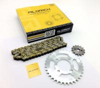 China Heavy Duty C45 Steel Chain And Sprocket Set LF110 428H 102L 36T For Motorbike for sale