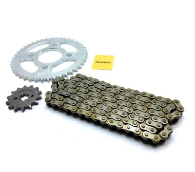 China Bajaj Discover Motorcycle Chain Sprocket Kit 428H 128L 14T For BM150 for sale