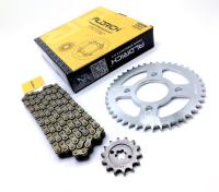 China Bajaj Discover Motorcycle Chain Sprocket Kit 428H 128L 14T For BM150 for sale