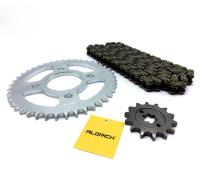 China Bajaj Discover Motorcycle Chain Sprocket Kit 428H 128L 14T For BM150 for sale