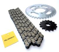 China HJ125-8 Motorcycle Drive Chain Sprocket Kit Anti Rust 15T 114L Custom for sale
