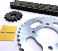 China HJ125-8 Motorcycle Drive Chain Sprocket Kit Anti Rust 15T 114L Custom for sale