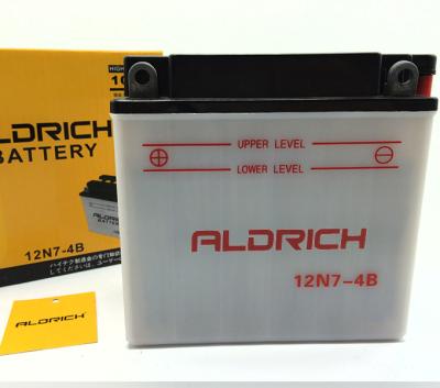 China High Performance Electric Motorbike Battery 12N7-4B 12V 7Ah For Honda & Yamaha for sale
