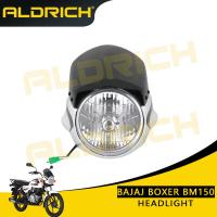 China BM150 Bajaj Boxer 150 Motorcycle Headlight Plastic Lens Front Head Lamp Assembly for sale