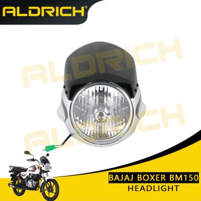 China BM150 Bajaj Boxer 150 Motorcycle Headlight Plastic Lens Front Head Lamp Assembly for sale