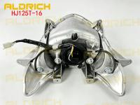 China Aldrich Motorcycle part HJ125T-16 Scooter Motorcycle Headlight - Aluminum Alloy Front Light Replacement Assembly for sale