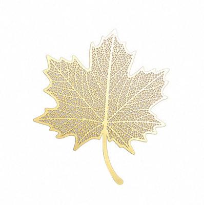 China High Density Souvenir Bookmark Cut Brass Gold Metal Leaf Bookmark ODM for sale