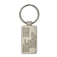 China Silver Personalised Engravable Keyrings Hard Enamel Silkscreen Printing for sale