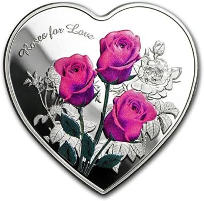 China Heart Shaped Engraved Custom Wedding Coin Gold SGS ODM Plating Polishing for sale