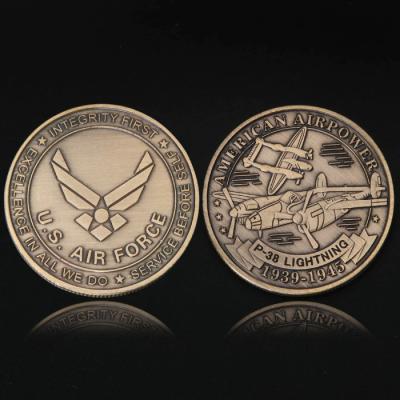 China Custom Personalized Engraved Coins Pennies Antique Gold Brass Coins ISO9001 for sale
