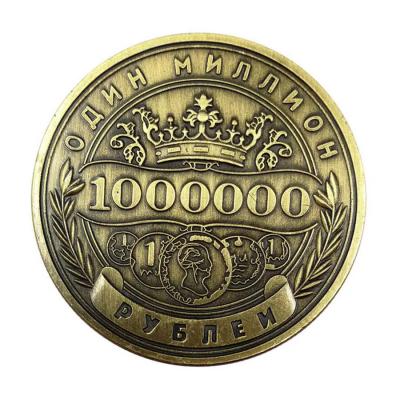 China 3D Zinc Alloy Silver Brass Copper Souvenir Challenge Coin Collection Coins 2mm 3.5mm 6mm for sale