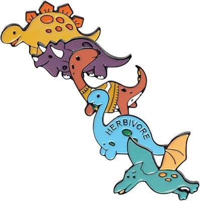 China Creative Fashion T Rex Dinosaur Enamel Pin Animal Enamel Pins 1.5mm Thick for sale