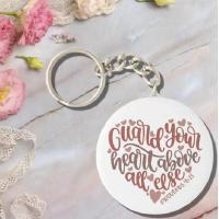 China Gravure Printing Gold Plated Llavero Round Metal Keychain ISO9001 Multi Color for sale