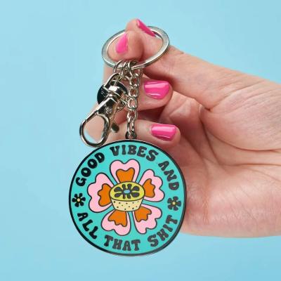 China Nickel Personalized Customized 3D Printed Keychain OEM Key Holder Souvenirs for sale