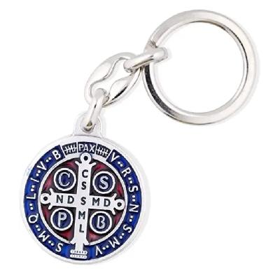 China Qr Code 3D Printed Personalized Custom Metal Keychains Hard Soft Enamel for sale