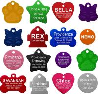China Custom Logo Personalized Dog And Cat Tags 50*30mm Polishing for sale