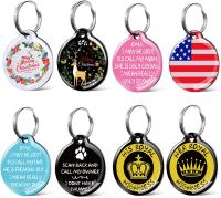 China SGS ISO9001 Unique Custom Dog Id Tags Name Tag Engraving Metal Silver Plated for sale