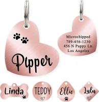China 1000pcs Laser Engrave Dog Tags Paw Printed Sublimation Dog Tag Blanks for sale