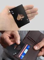 China Stainless Steel Credit Card Bottle Opener ODM Metal Business Cards Bottle Opener for sale
