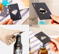 China Stainless Steel Credit Card Bottle Opener ODM Metal Business Cards Bottle Opener for sale
