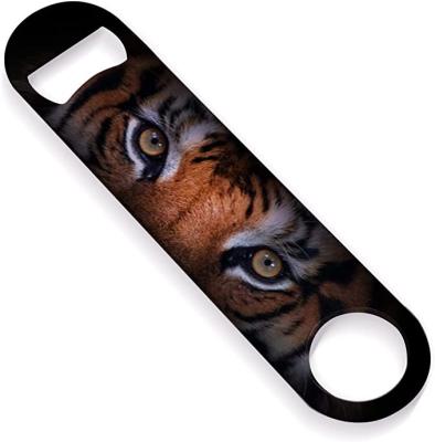 China 65*12mm Creative Personalised Metal Bottle Opener Custom Stainless Steel Bottle Opener Keyring for sale