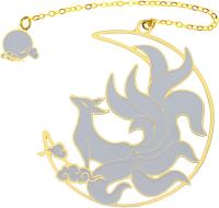 China Flower Leaves Butterfly Silver Gold Plated Bookmarks Letterpress Gravure Printing for sale