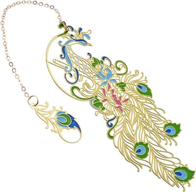 China Engraved Metal Gold Plated Bookmark Polished Custom Brass Bookmarks for sale