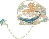 China Gold Silver Metal Feather Bookmark Engraved for sale