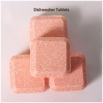 China Household  Dishwasher Tablets No Plastic Instant Three In One Decontamination Cleaning Dishwashing Block for sale