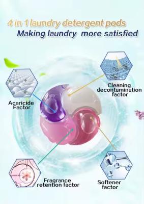 China 4 In 1 Laundry Capsules Washing Pod Liquid Gel Laundry Detergent Pods Fruity Fragrance For Fresh Apparel for sale