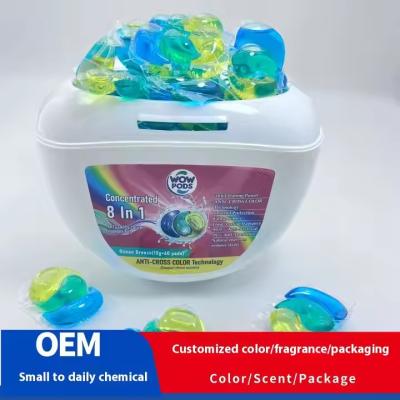 China OEM ODM 3-in-1 Liquid  Eco Friendly Laundry Detergent Capsules for sale