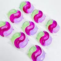 China Eco-Friendly Water Soluble Laundry Detergent Pods for Apparel Gel-Shaped Washing Capsules for sale