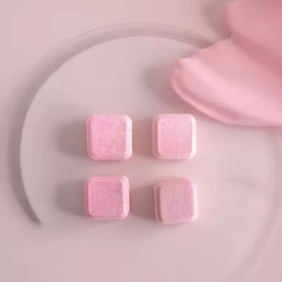 China Bathroom Recommended Bulk Fruity Solid Effervescent Tablets Hot Pink Toilet Cleaner Tablets for sale