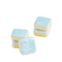 China Three-in-One Customizable Dual-Color Water-Soluble Film Dual Action Stain Grease Removal Dishwasher Tablets for sale