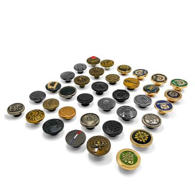 China Custom Logo Alloy Brass Round Metal Jeans Button Denim Jackie Metal Button for sale