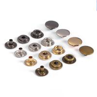 China Custom 4 Parts Brass 24L Press Snap Fastener Metal Snap Button for Clothing for sale