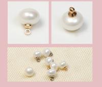 China Wholesale 10MM Pearl Button Plastic Sew Pearl Button Handmade Button for Ladies Clothes for sale