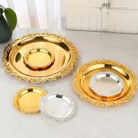 China Wholesale Home Decorative Tea Pastry Tray 10cm-25cm Living Room Coasters Snack Dish Fruit Plate Jewelry Storage Tray Decoration for sale