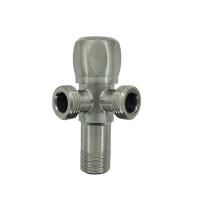 China 304 SUS 2 Way Angle Valve Toilet Water Stop Valve 10*5.5*3.5 for sale