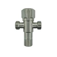 China 304 Brushed 90 Degree Angle Valve Round Handle Quick Open Hexagon for sale