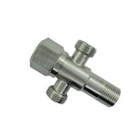 China 304 Brushed 90 Degree Angle Valve Round Handle Quick Open Hexagon for sale