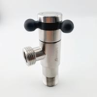 China Brushed Color Sanitary Angle Valve 3 8 One Way Outlet 130g for sale