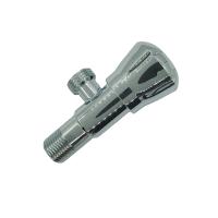 China Polished Plated 90 Degree Angle Valve 1 2 X 3 8 Dual Outlet for sale