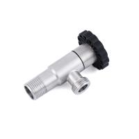 China SS304 Brushed Angle Valve 1 2 X 1 2 Easy Operation Right Angle Stop for sale