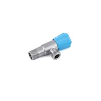 China Blue Brushed SS Angle Valve With Plastic Handle HPB 57-3 for sale