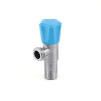 China Blue Brushed SS Angle Valve With Plastic Handle HPB 57-3 for sale